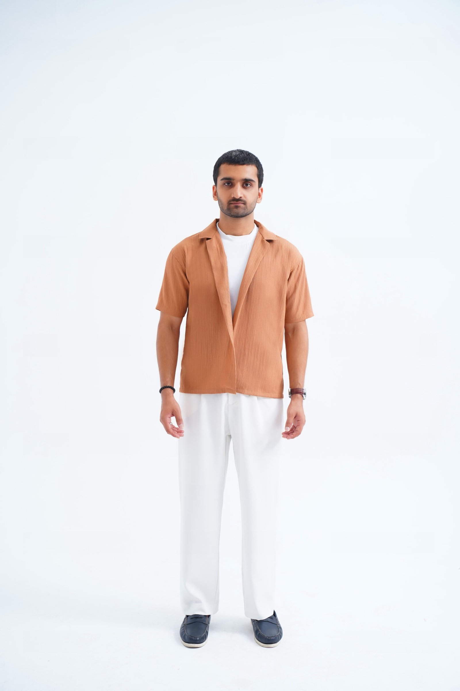 Textured Button-Down Shirt